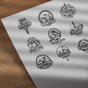 9 Professional Painting Company Logo Design - SVG, PNG, Dxf, AI Files ...