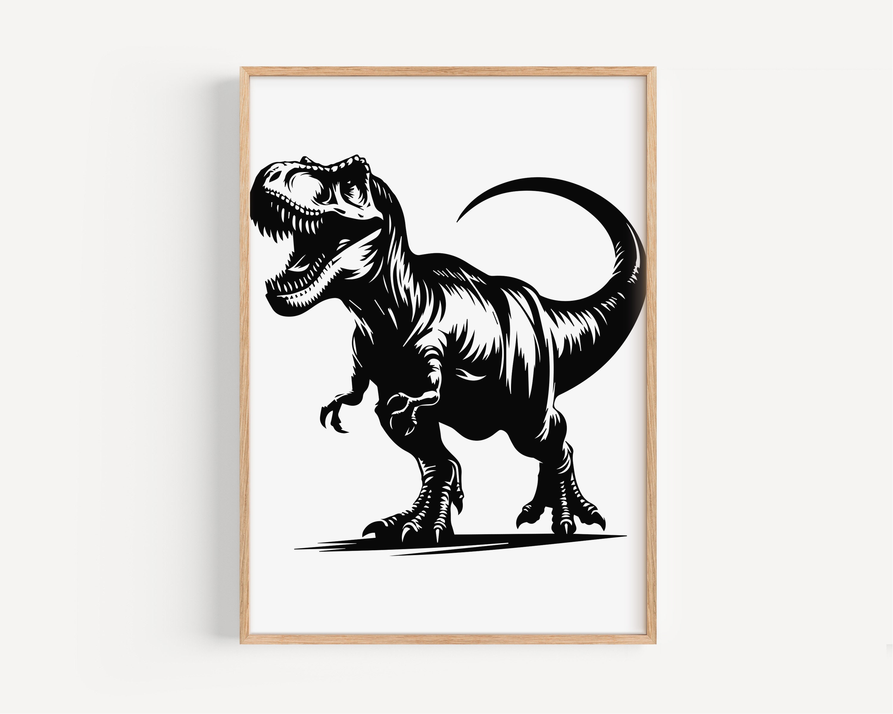 8 T-rex Cut Files T-rex Dinosaur Vector Graphic Silhouette, Cameo ...