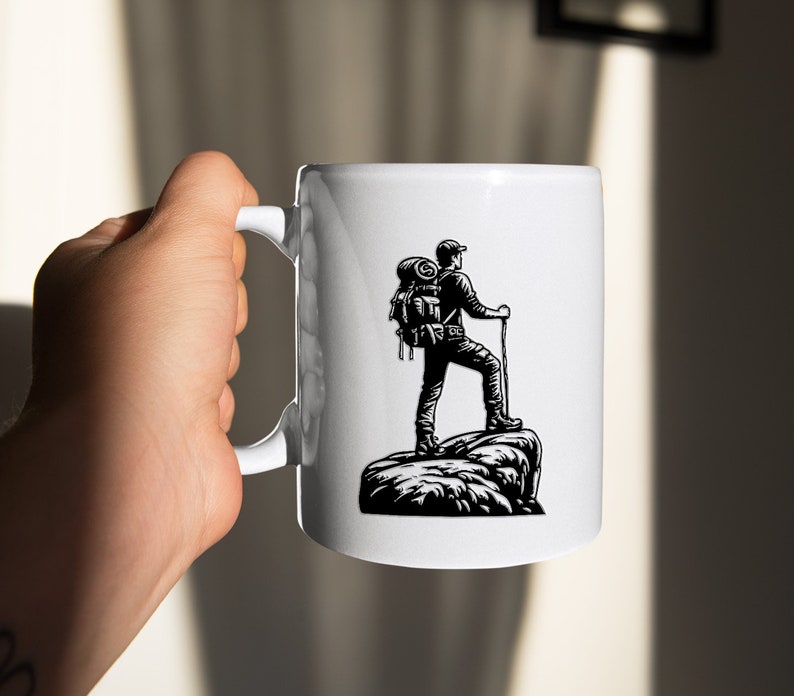 8 Hiker Boulder Vector Graphics for DIY Crafts and Projects Hiker ...