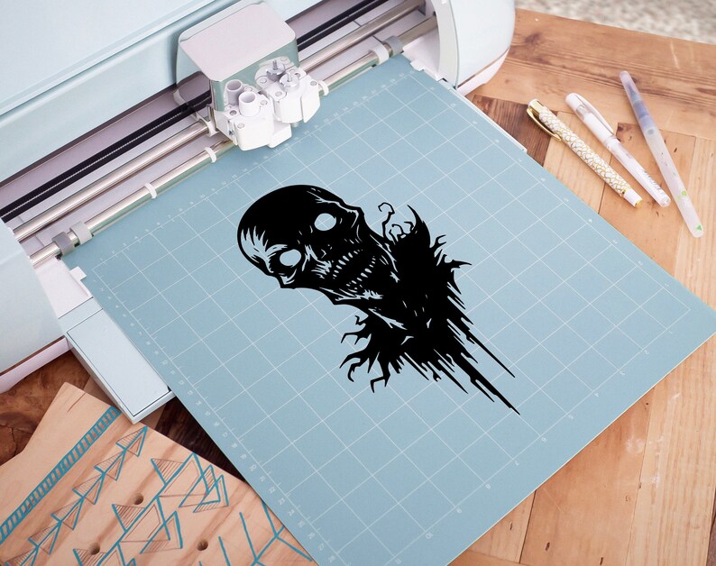 Scary Zombie Cut File Zombie Vector Graphic Silhouette, Cameo, Cricut ...
