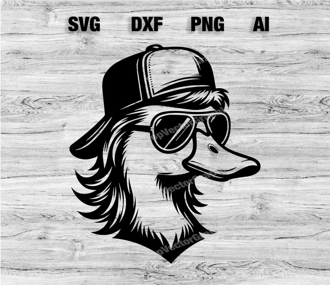 Duck Mullet With Sunglasses File | Mallard Duck Trucker Hat Silhouette ...