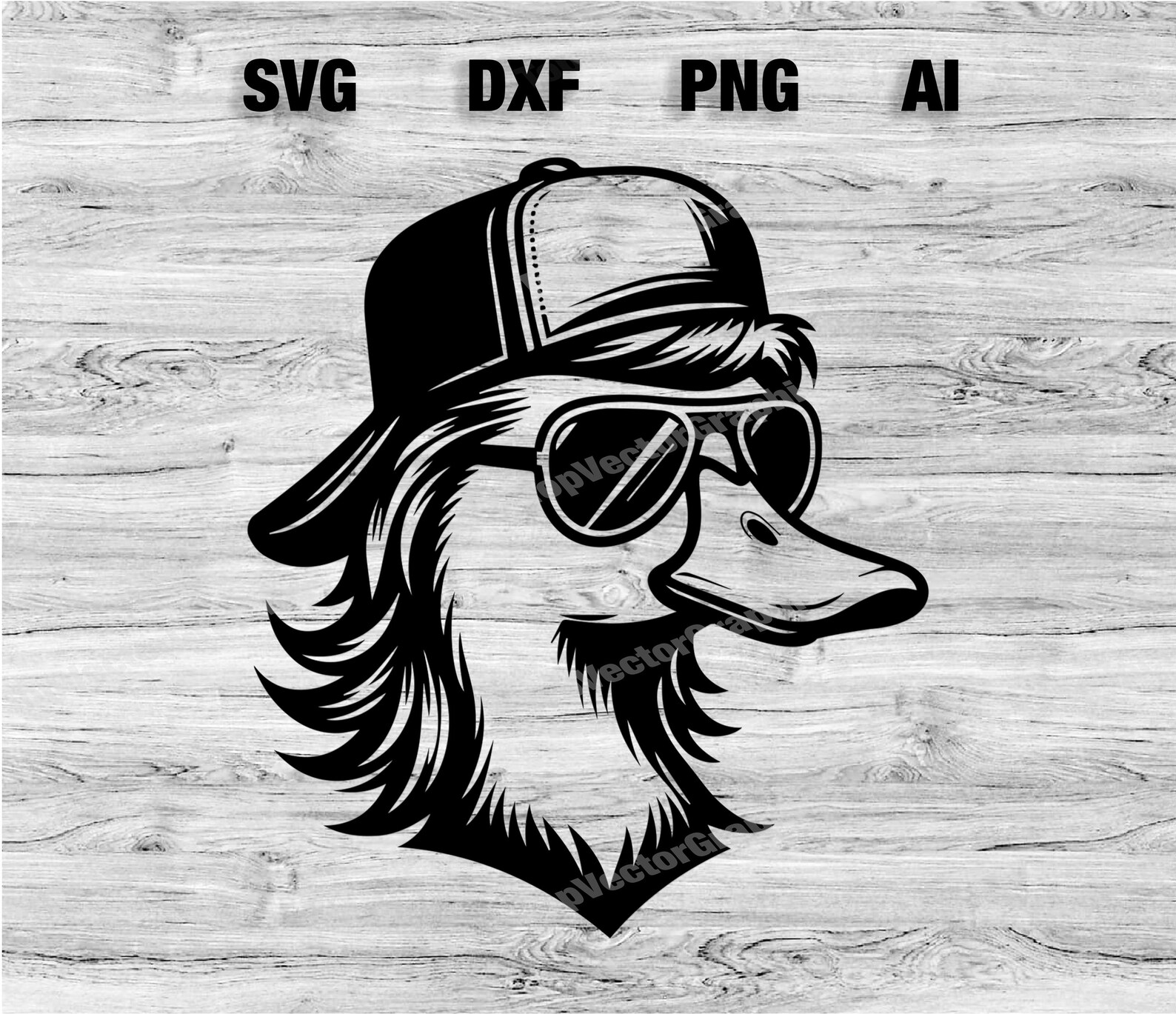 Duck Mullet With Sunglasses File | Mallard Duck Trucker Hat Silhouette ...