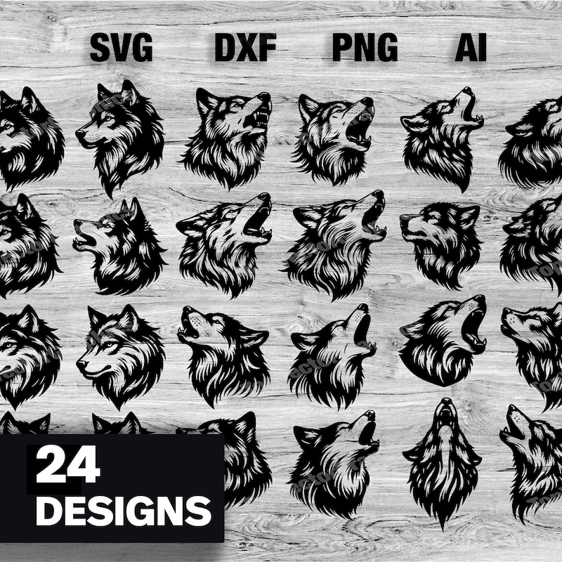 Gray Wolf Art - Etsy