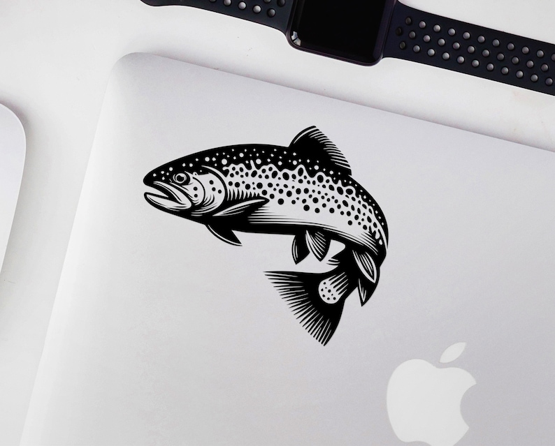 Rainbow Trout Cut Files | Rainbow Trout Fish Vector Graphic Silhouette ...