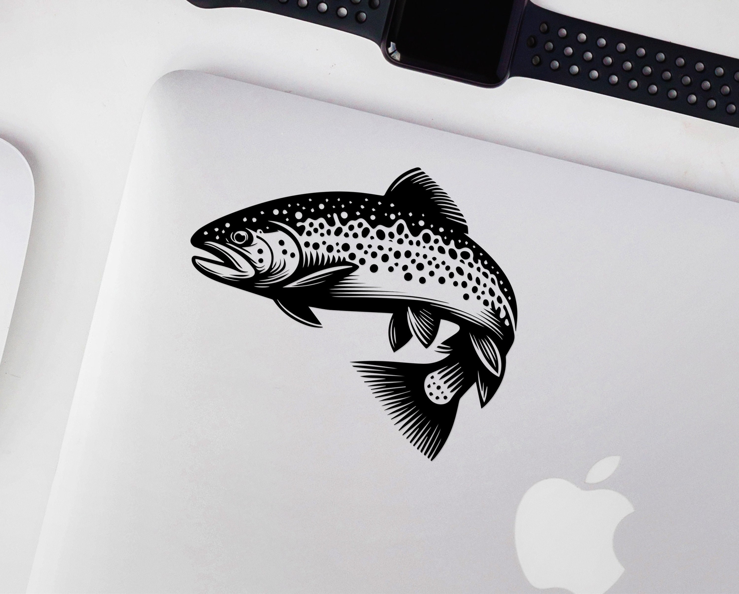Rainbow Trout Cut Files | Rainbow Trout Fish Vector Graphic Silhouette ...