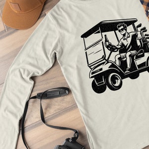 Golfer Drinking Beer Cut Files | Golf Cart Vector Silhouette, Cameo ...