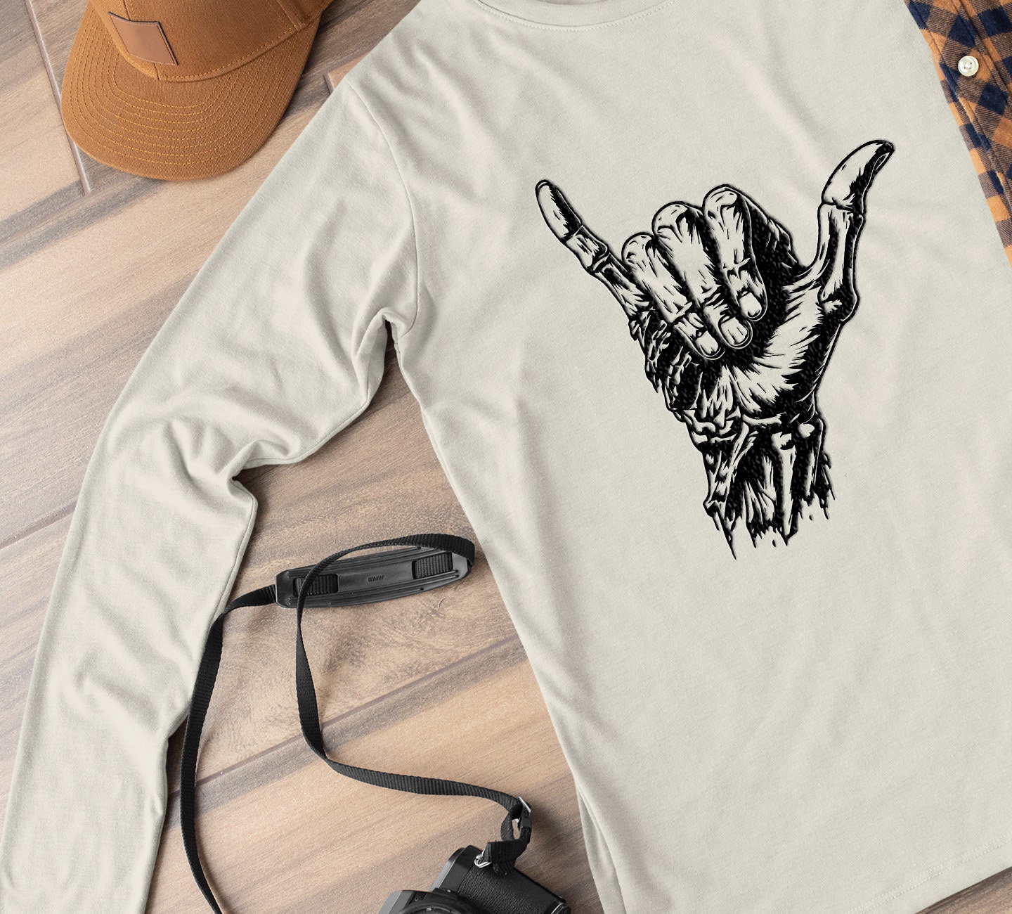 Zombie Hand Hang Loose Sign Cut Files | Hand Doing Hang Loose Vector ...