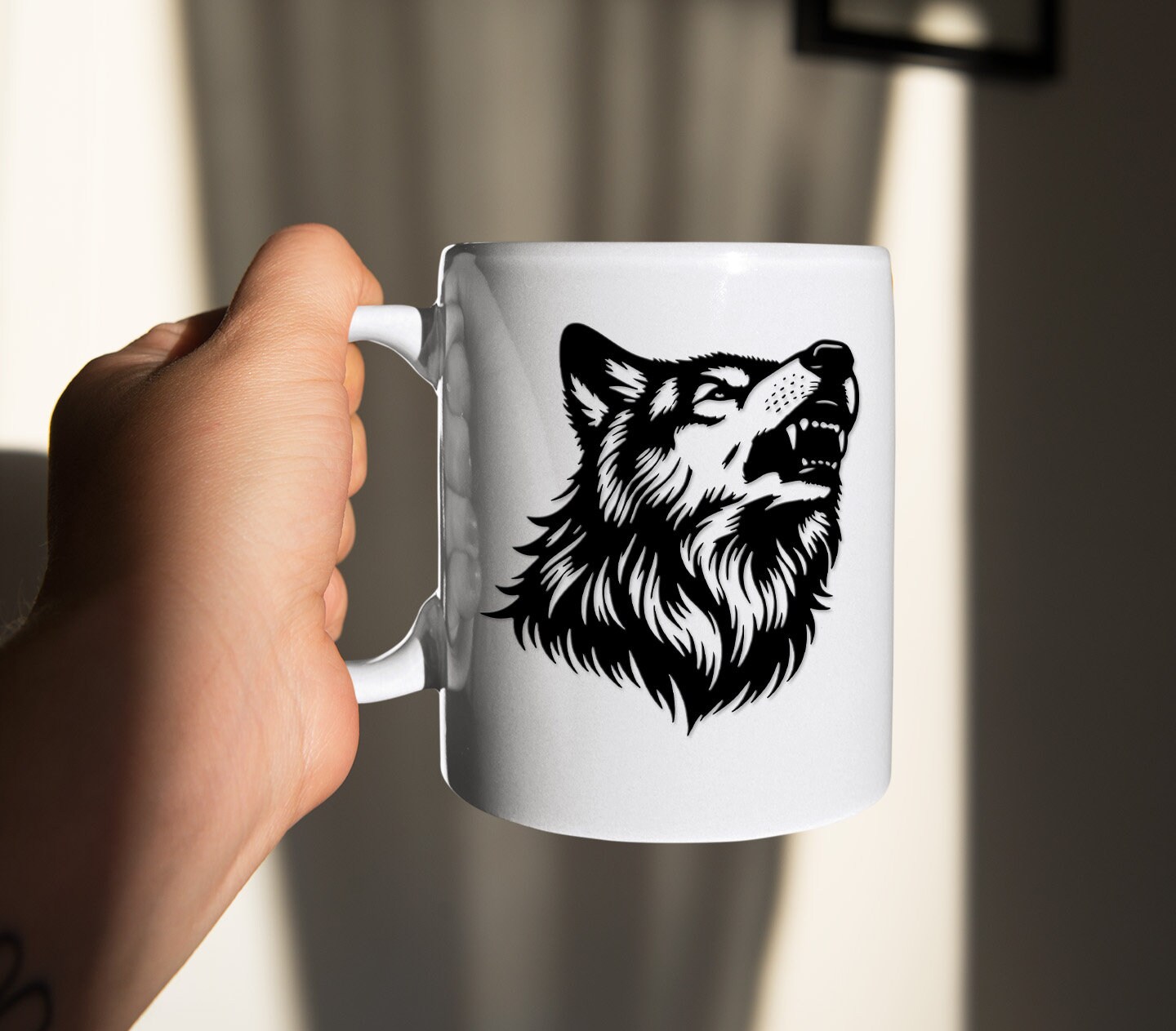 24 Wolf Head Cut Files Grey Wolf Vector Graphic Silhouette, Cameo ...