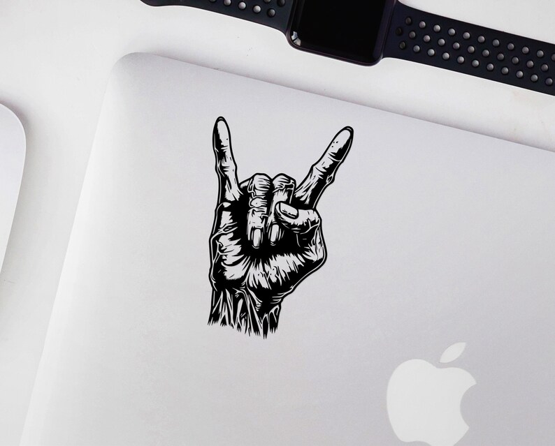 Zombie Hand Rock and Roll Sign Cut Files | Rock and Roll Vector ...