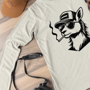 Kangaroo Mullet With Sunglasses Smoking SVG, PNG, Dxf, Ai File Cool ...