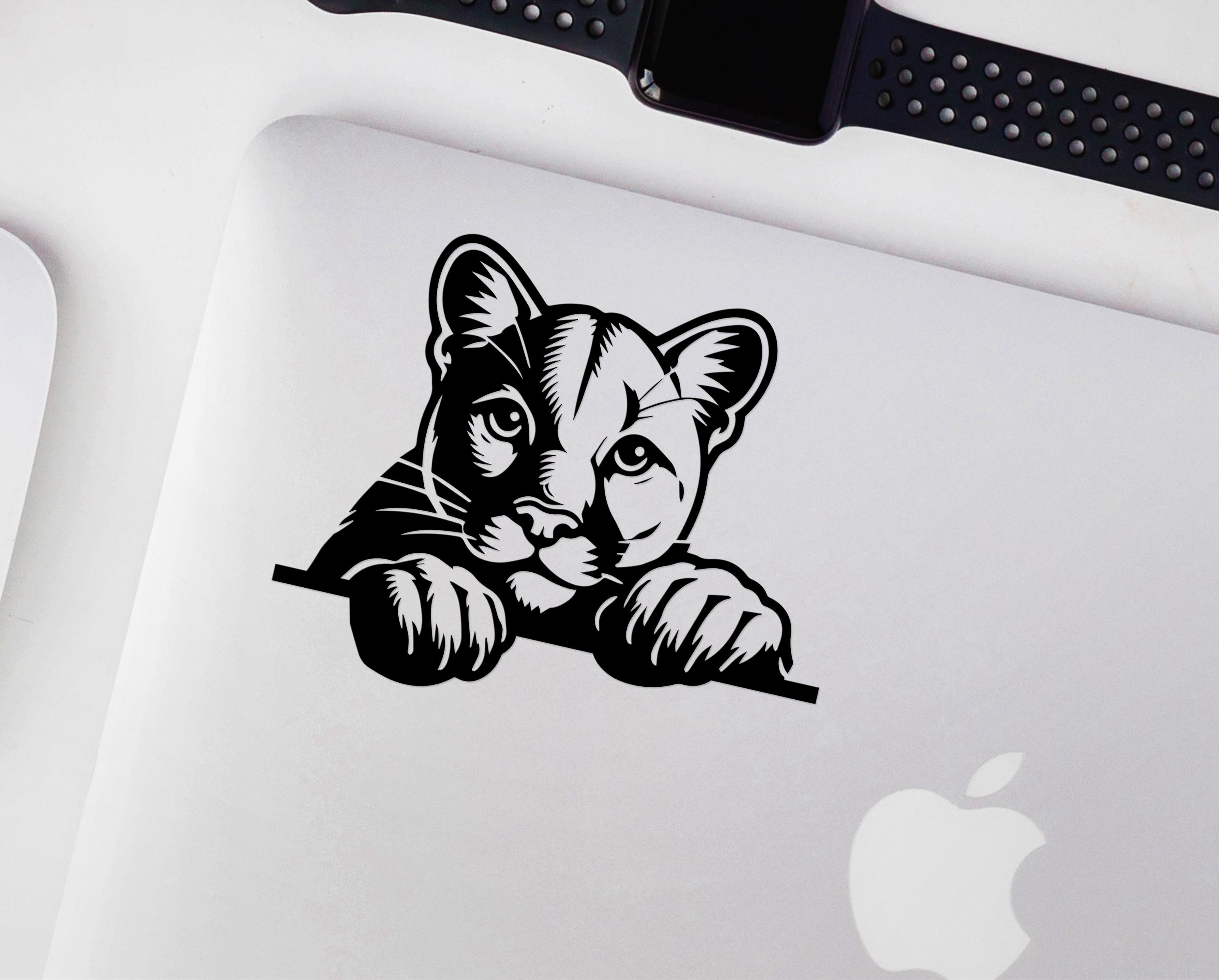 Peeking Puma Head | Feline Vector Graphic Laser File Silhouette Clip ...