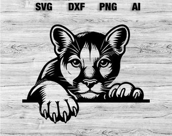 Puma Silhouette Vector File - Etsy