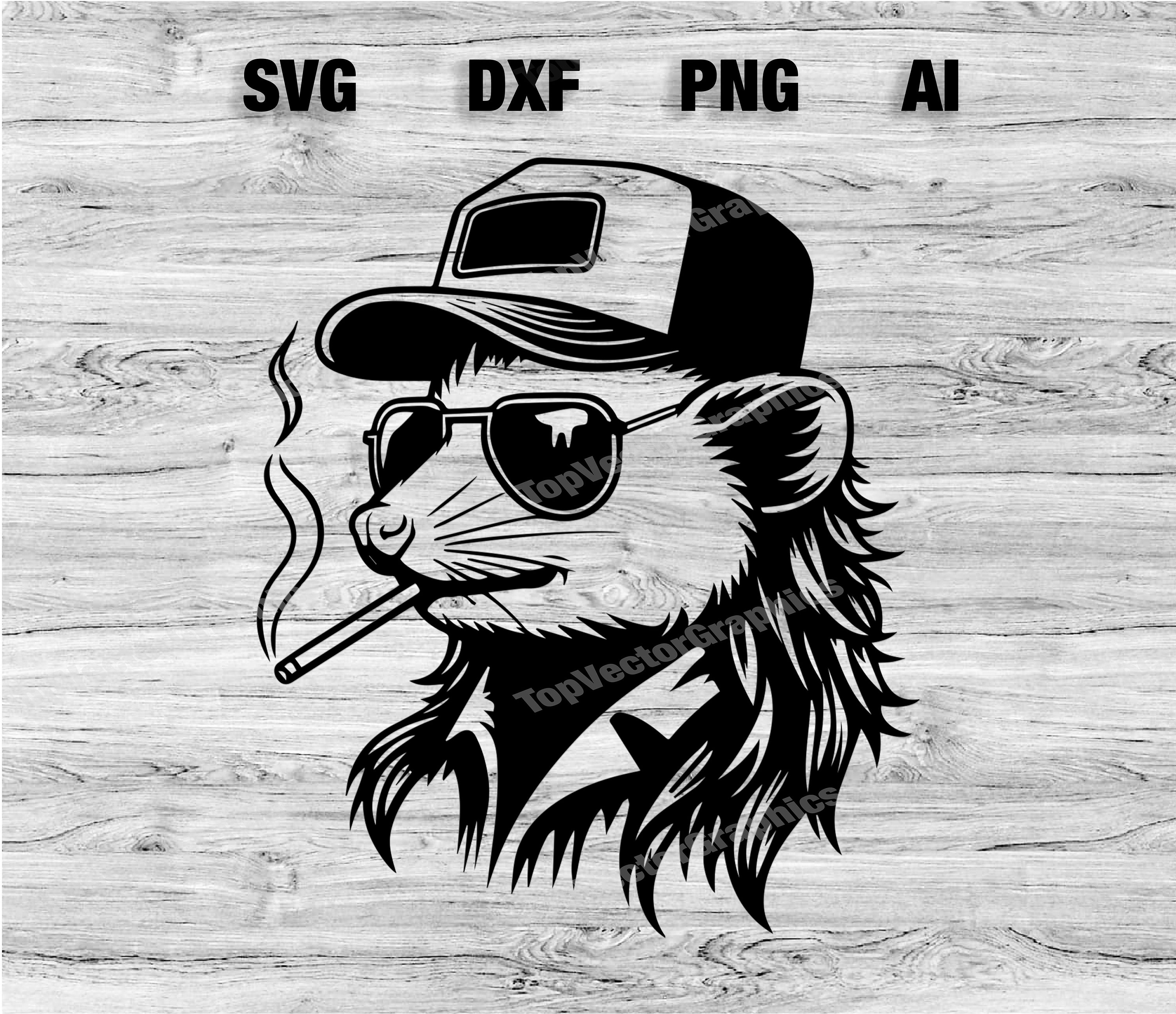 Possum Mullet With Sunglasses Smoking File | Cool Possum Trucker Hat ...