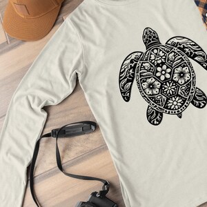 Sea Turtle Floral Beach Pattern Cut Files | Beach Turtle Vector ...