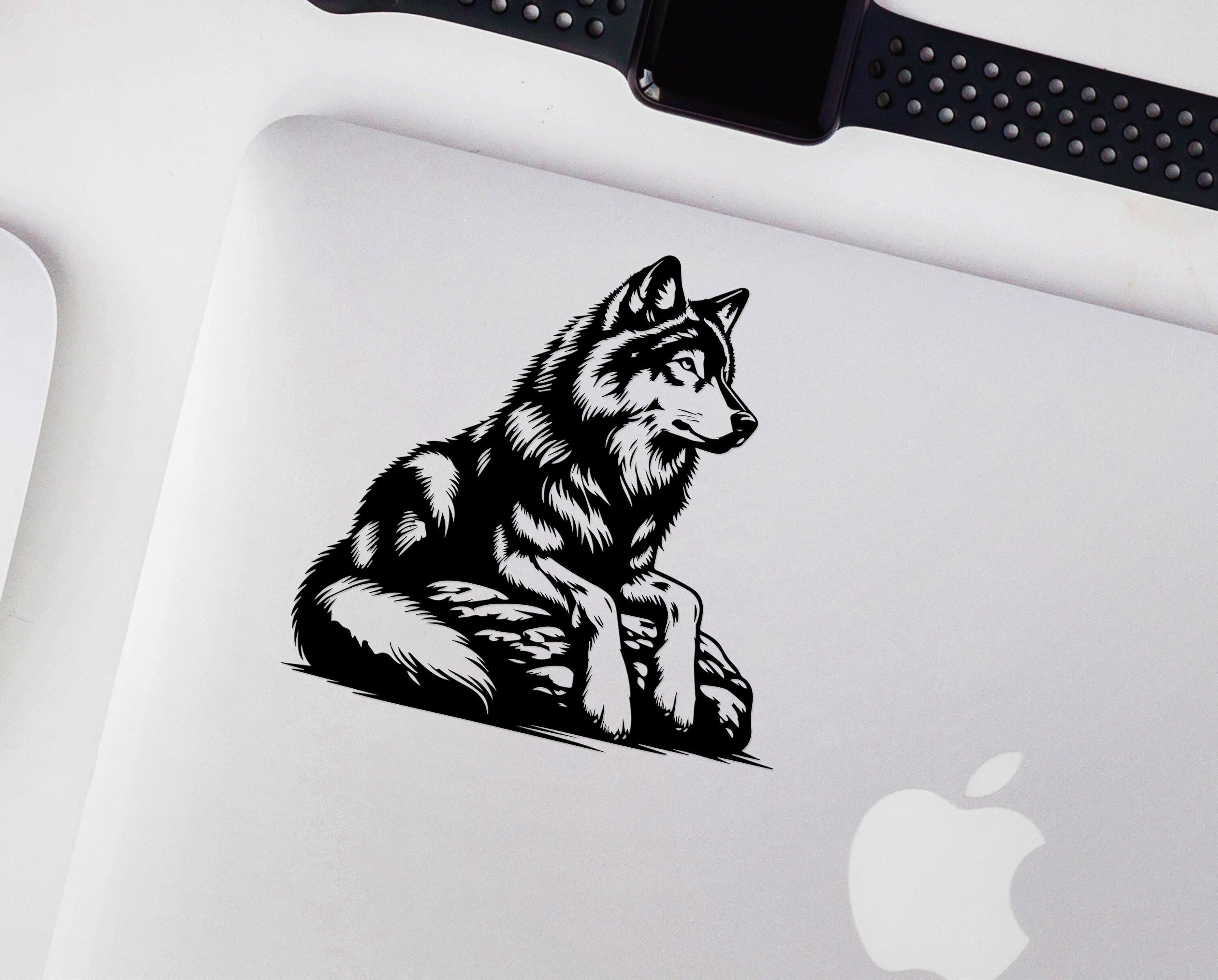 8 Wolf Boulder Cut Files Grey Wolves Vector Graphic Silhouette, Cameo ...