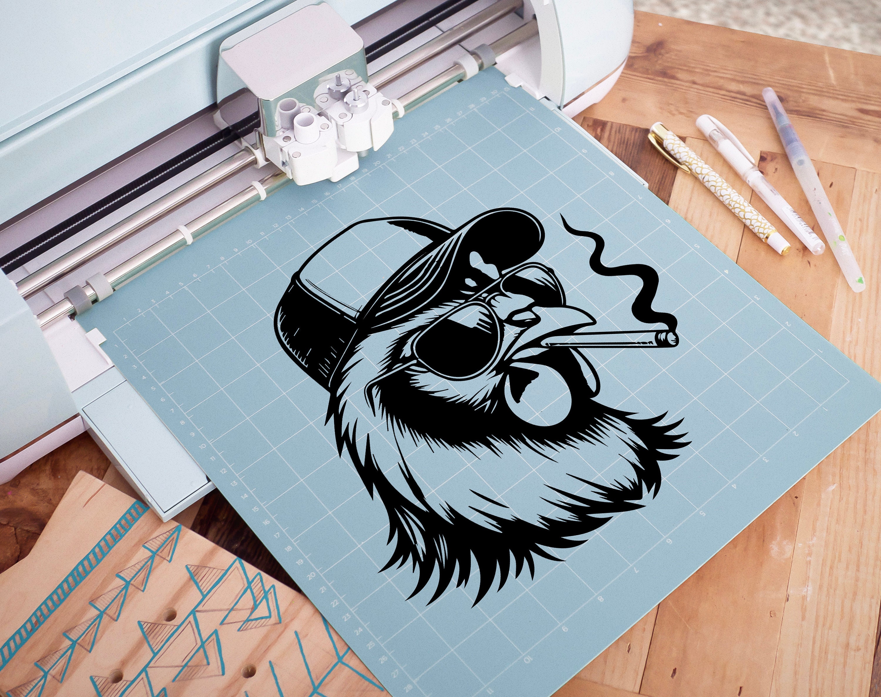 Chicken Mullet With Sunglasses Smoking SVG, PNG, Dxf, Ai File Cool ...