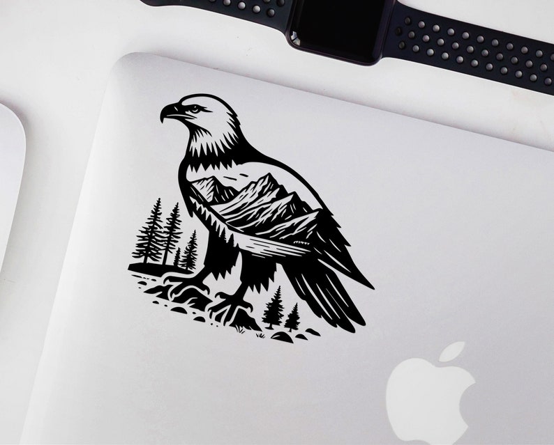Eagle Mountain Scene File Outdoor Eagle Vector Graphic Wall Art ...
