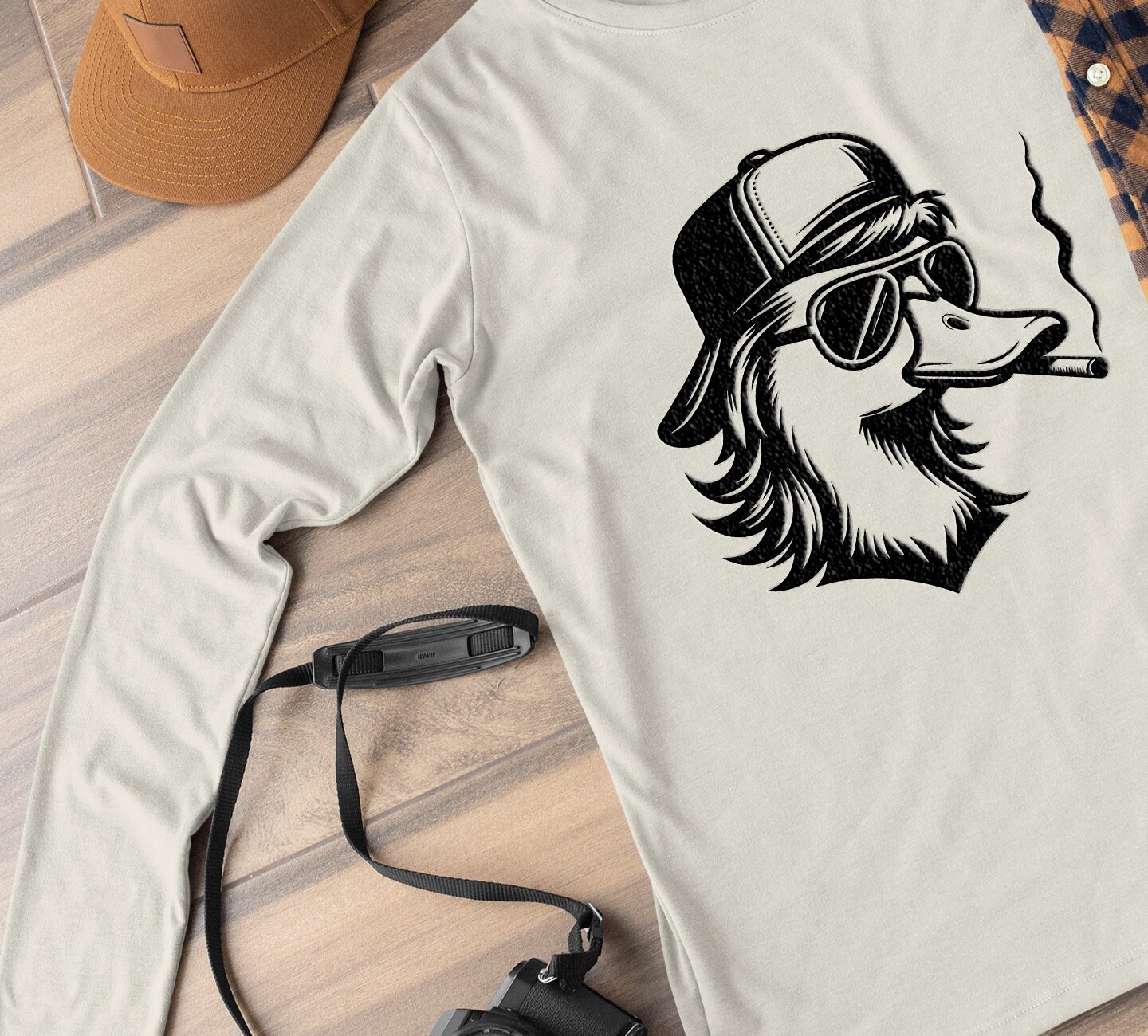 Duck Mullet With Sunglasses Smoking File | Mallard Duck Trucker Hat ...