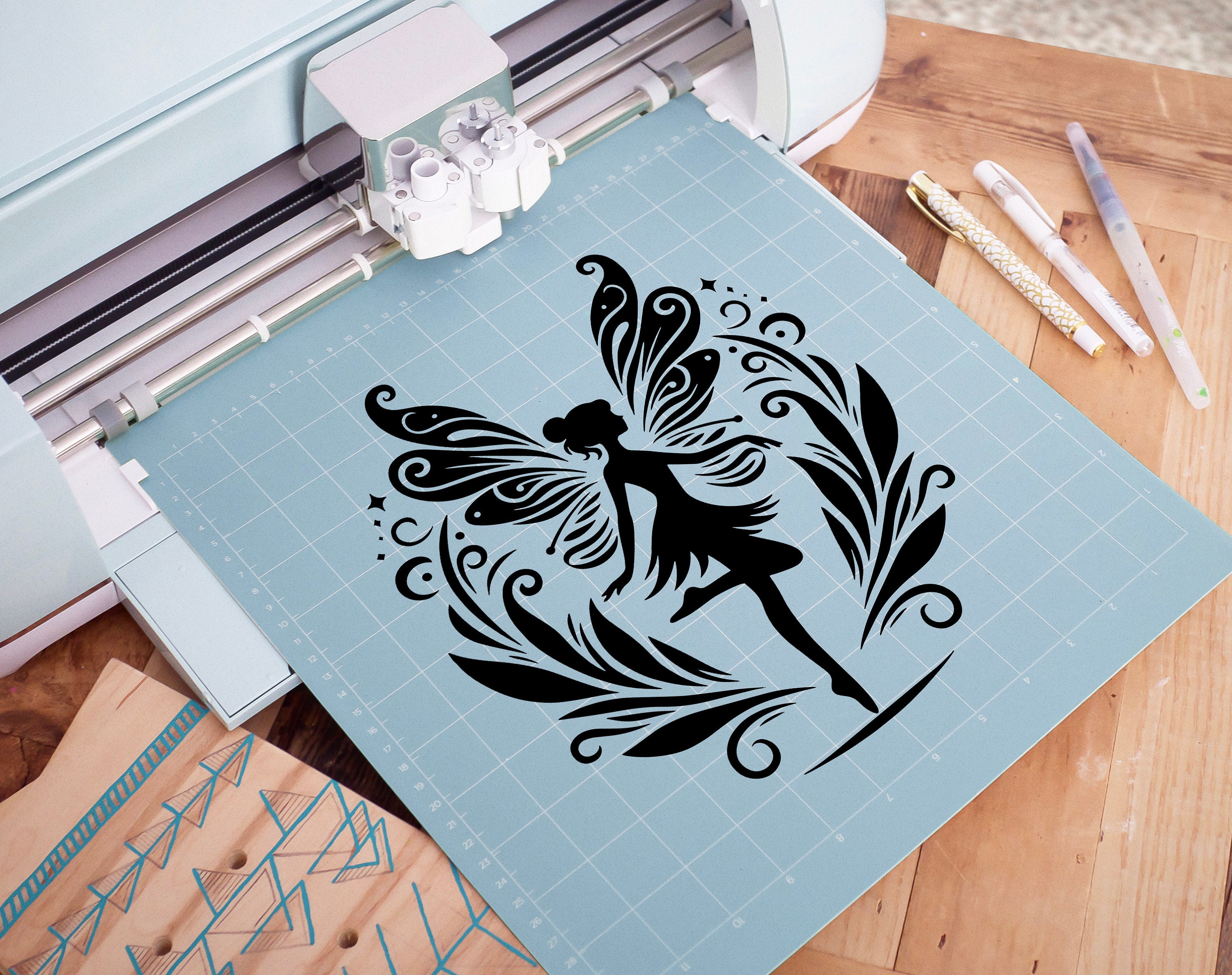 Cute Fairy Cut File | Fancy Fairy Vector Graphic Silhouette, Cameo ...