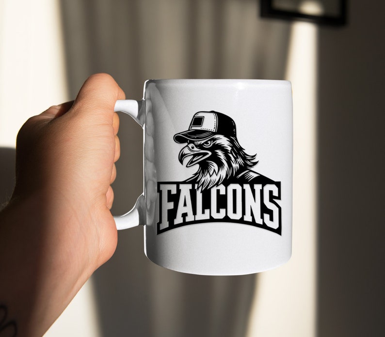 Falcon Baseball Logo SVG, PNG, Dxf, Ai File | Cool Falcon Bird Trucker ...