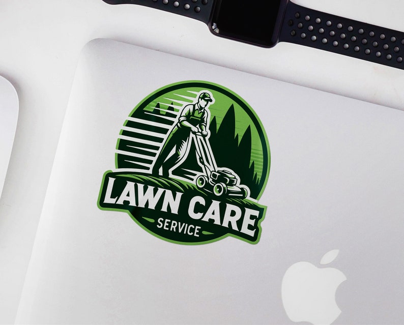 Professional Lawn Care & Landscaping Logo Design - Mower - SVG, PNG ...