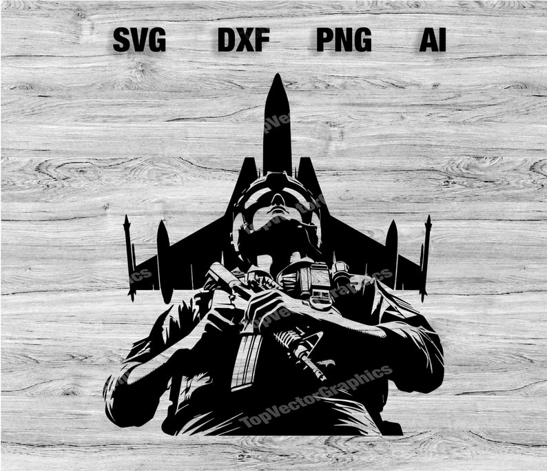 US Air Force Soldier File American Fighter Pilot Flag Silhouette, Cameo ...