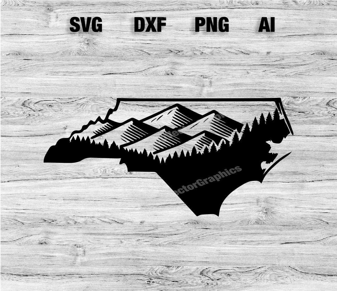 North Carolina Mountain Landscape Design | NC State Graphic Laser File ...