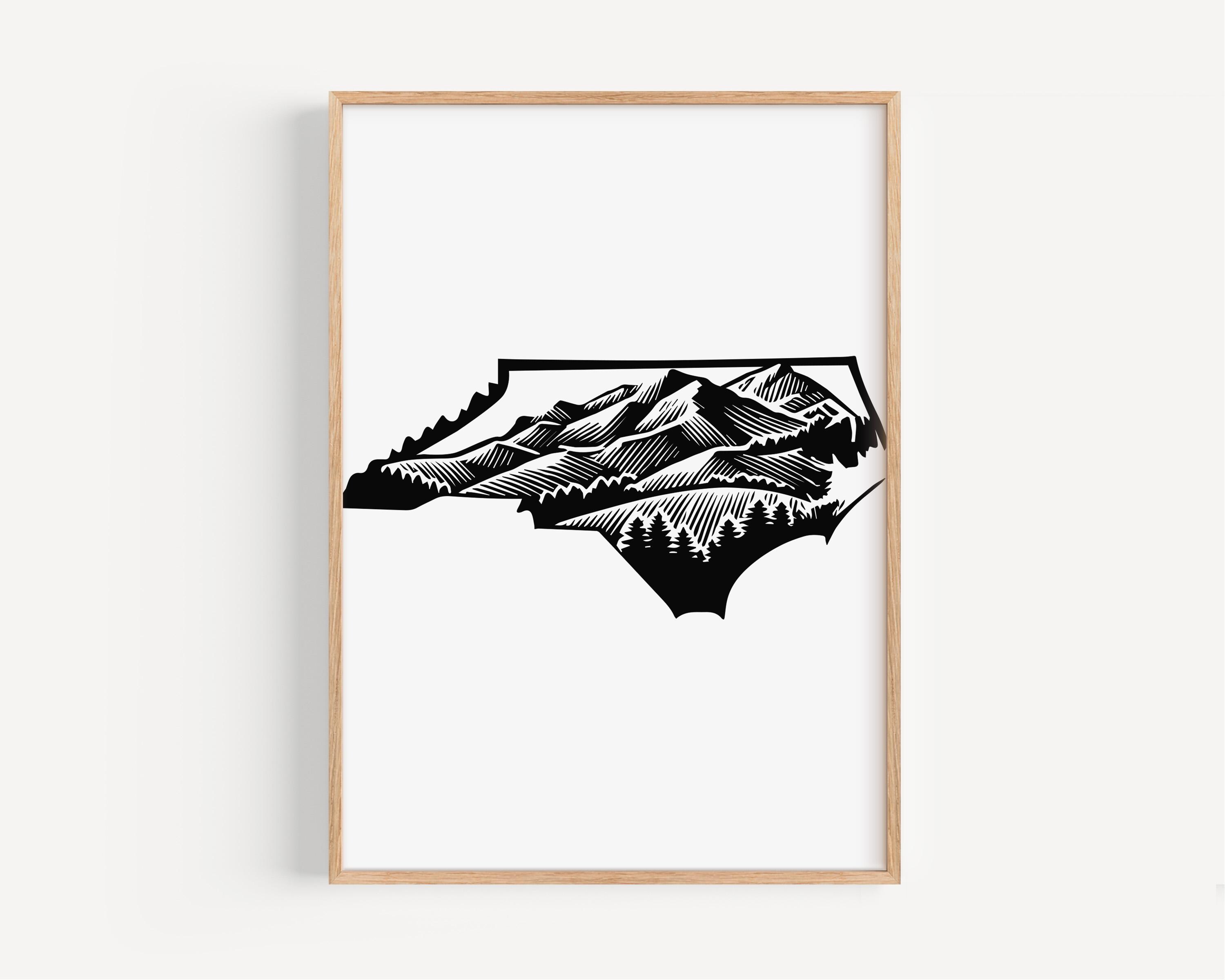 North Carolina Mountain Landscape Design | NC State Graphic Laser File ...