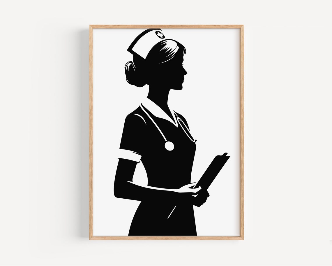 9 Nurse Cut Files Nursing Vector Graphic Silhouette, Cameo, Cricut SVG ...