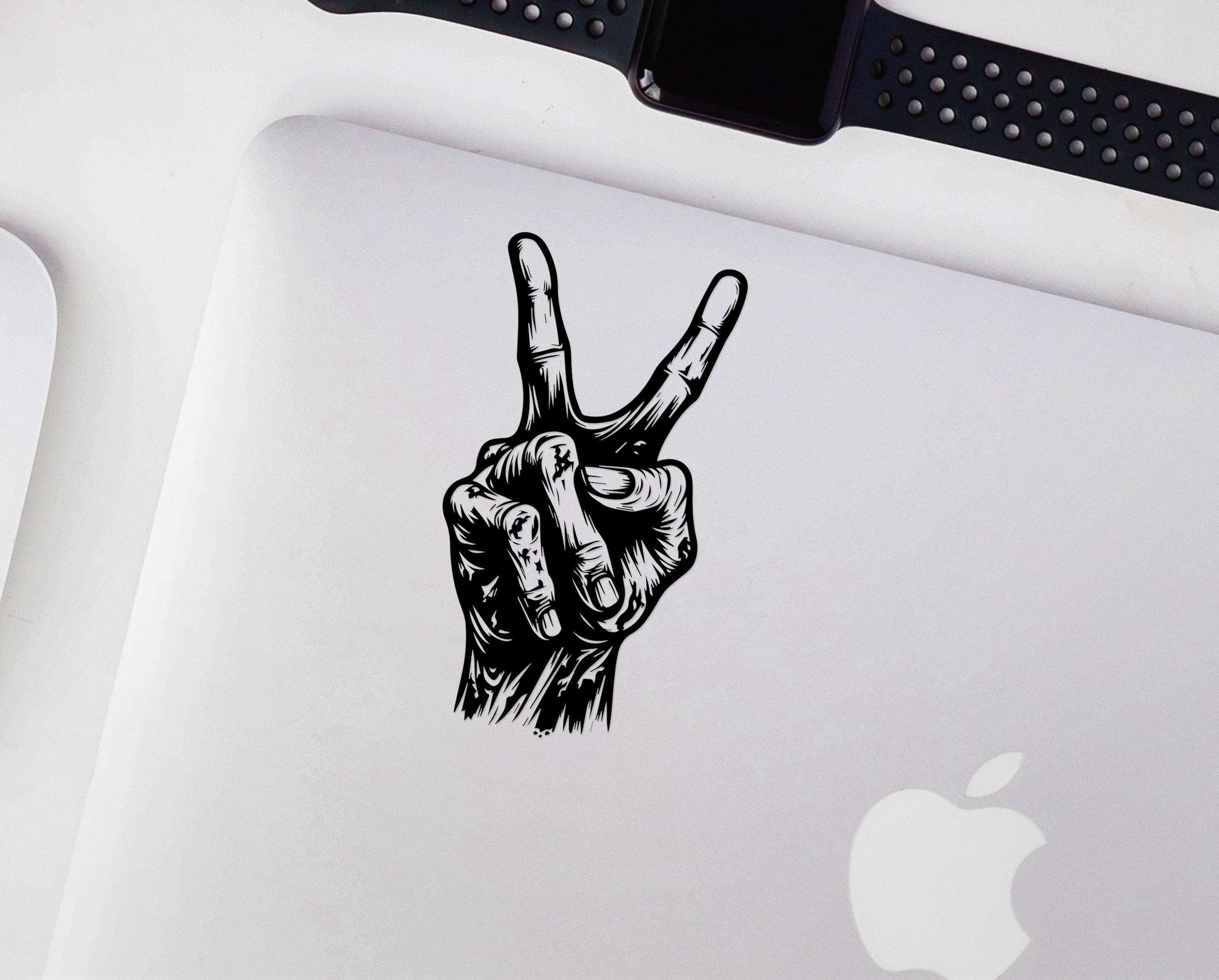 Zombie Hand Peace Sign Cut Files | Hand Doing Peace Vector Silhouette ...