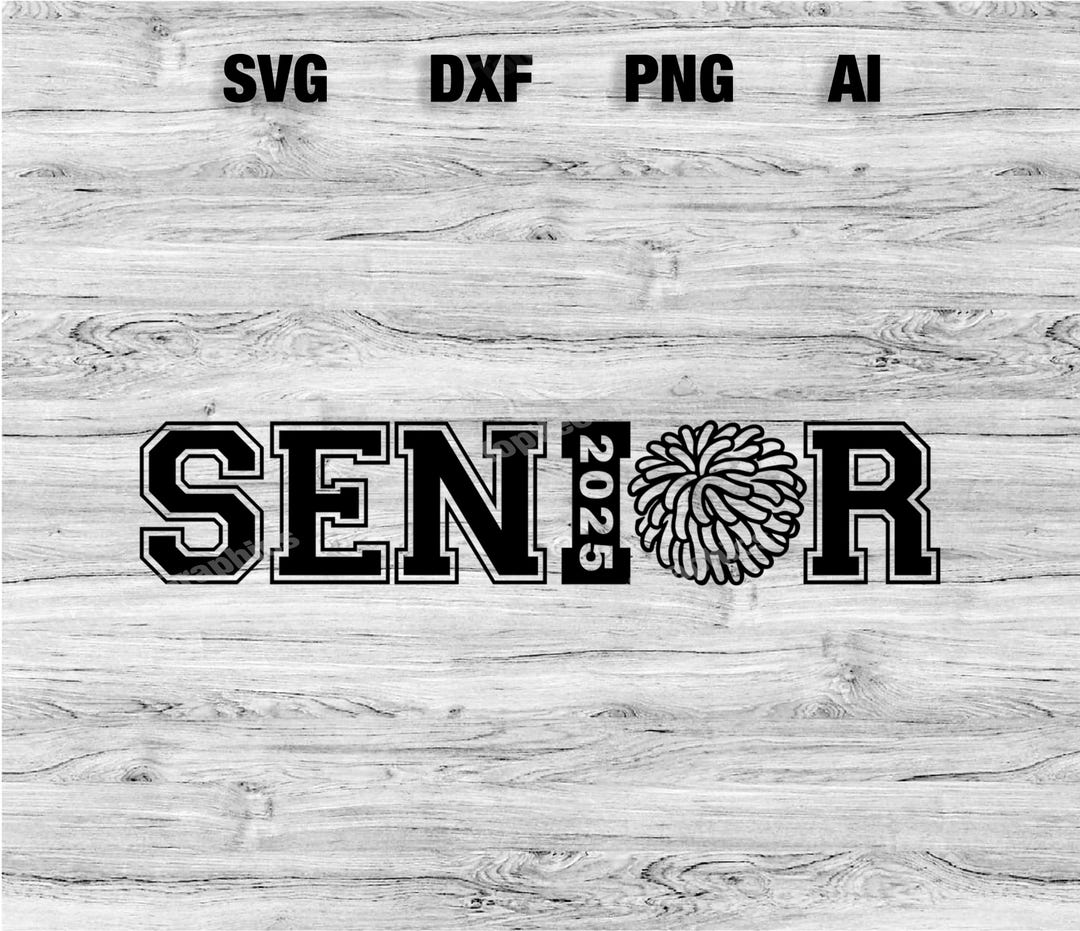 Cheerleading Senior SVG, Varsity Font Word Senior | Senior Shirt Svg ...