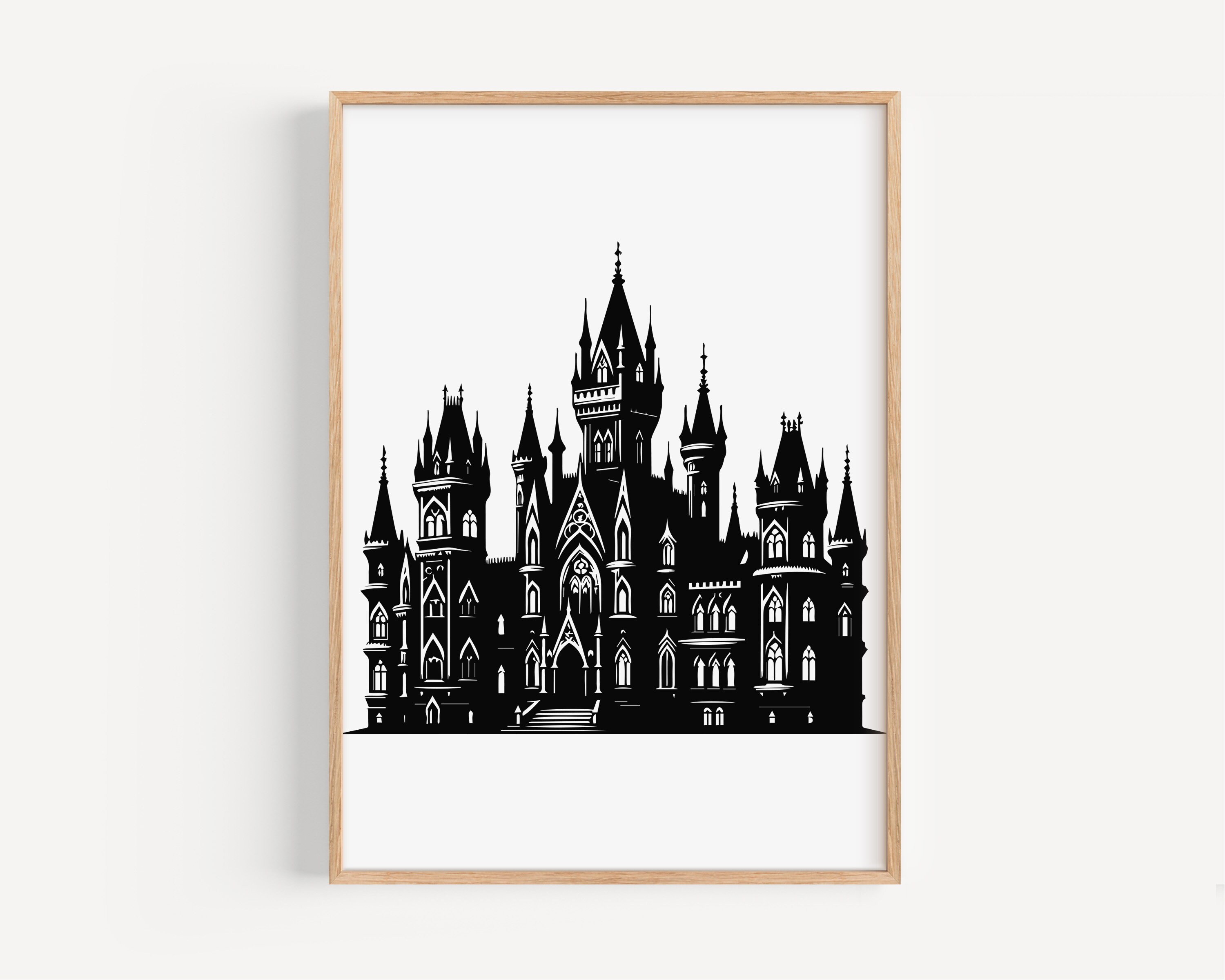 8 Victorian Castle Files Scary Gothic Castle Vector Graphic Silhouette ...