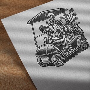 Skeleton Golf Cart Premium SVG for DIY Crafts and Project | Skull ...