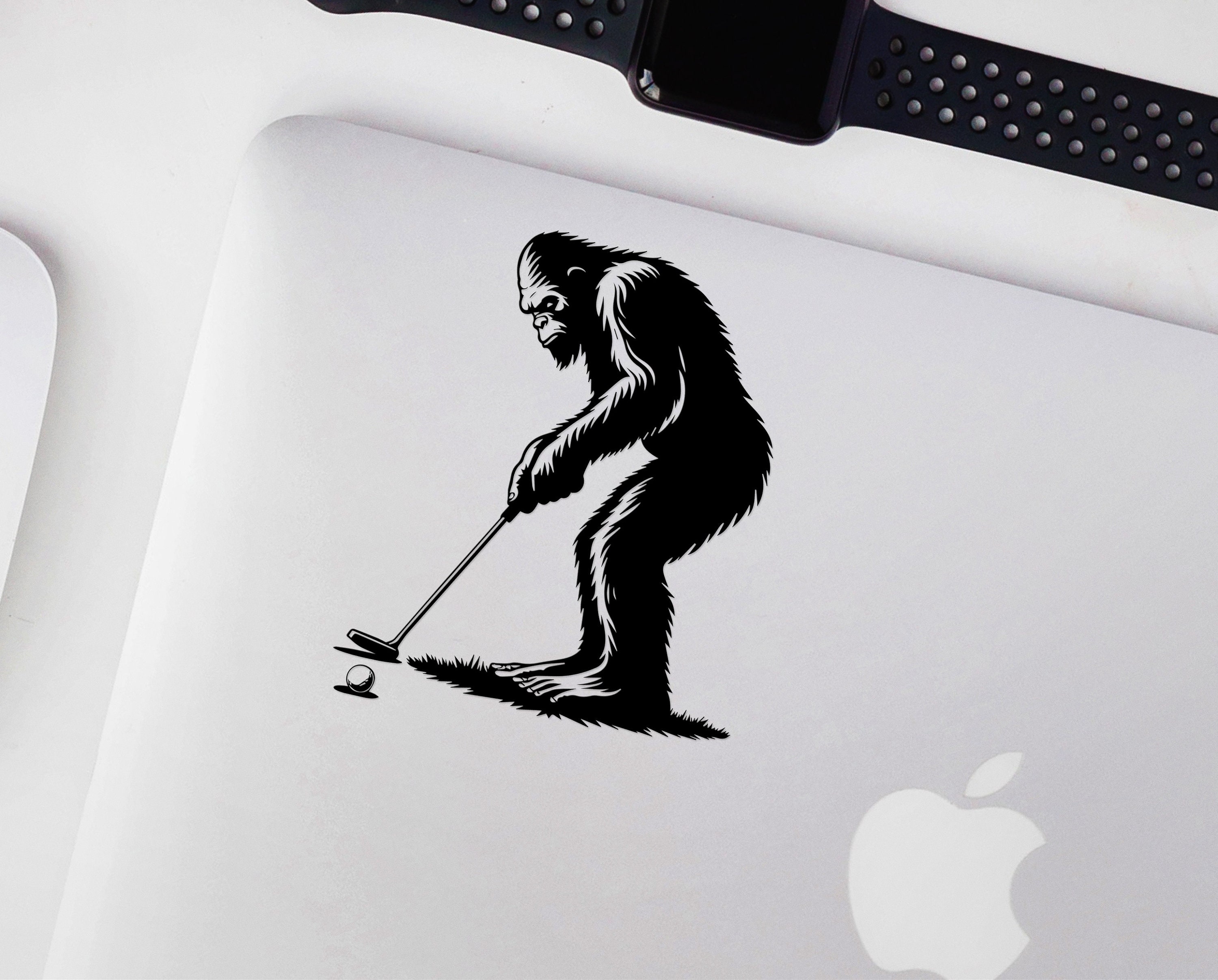 Bigfoot Put Put Silhouette Cut Files | Fun Golf Bigfoot Vector ...