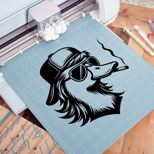 Duck Mullet With Sunglasses Smoking File | Mallard Duck Trucker Hat ...