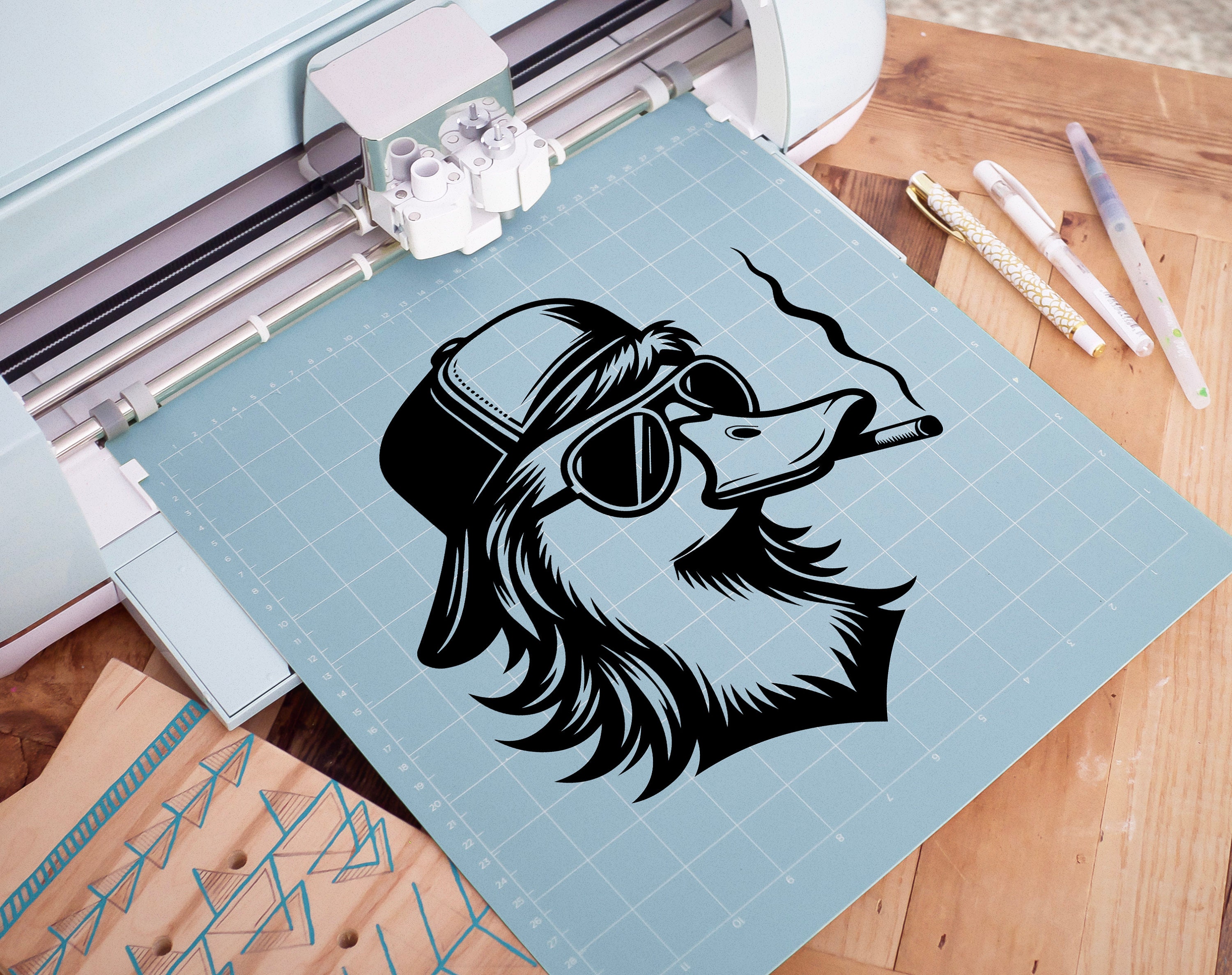 Duck Mullet With Sunglasses Smoking File | Mallard Duck Trucker Hat ...