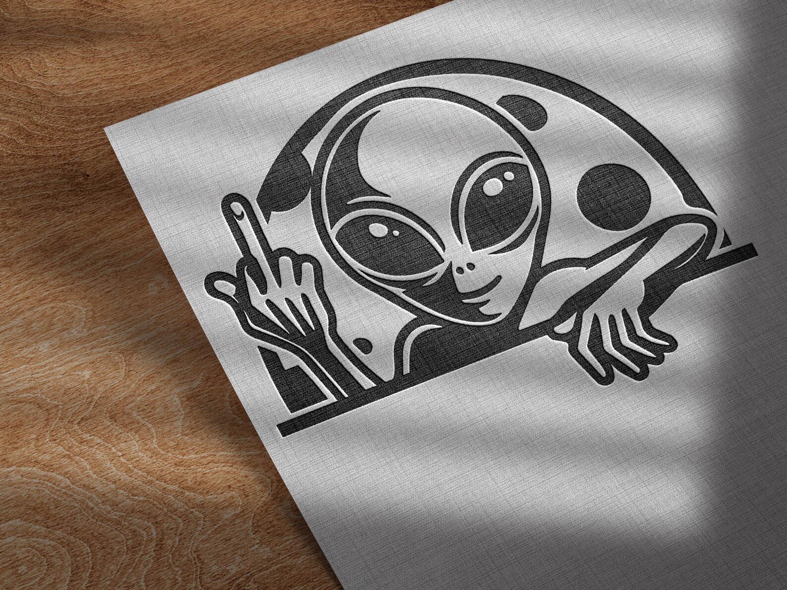 Peeking Alien Middle Finger | Alien Flip off Vector Graphic Laser File ...