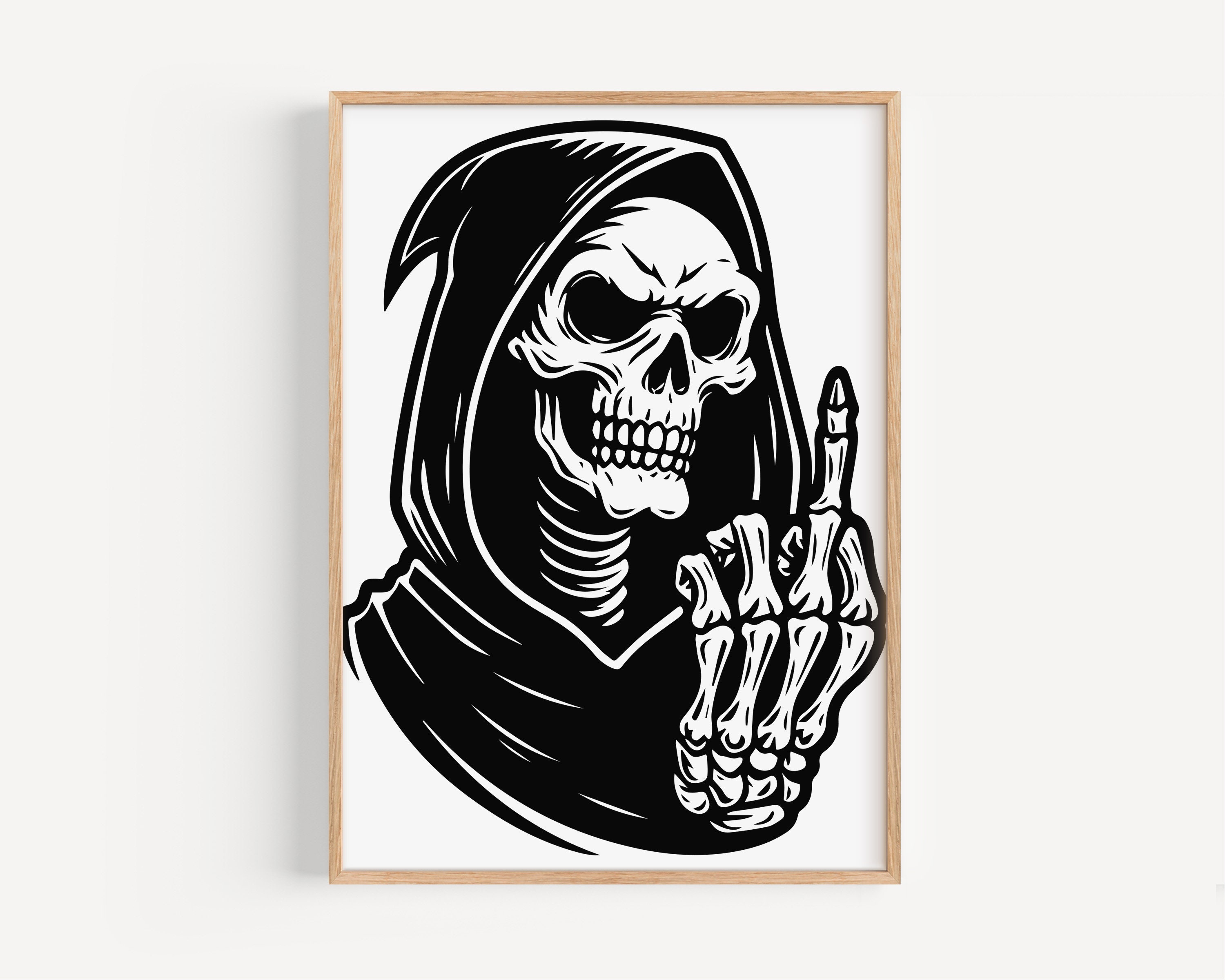 Grim Reaper Skeleton Cut Files Grim Reaper Finger Skull Vector ...