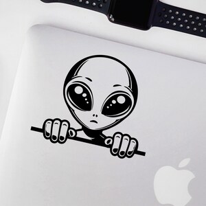 Peeking Alien Head | Alien Vector Graphic Laser File Silhouette Clip ...