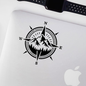Compass Mountain Cut File | Outdoor Compass Rose Vector Graphic ...