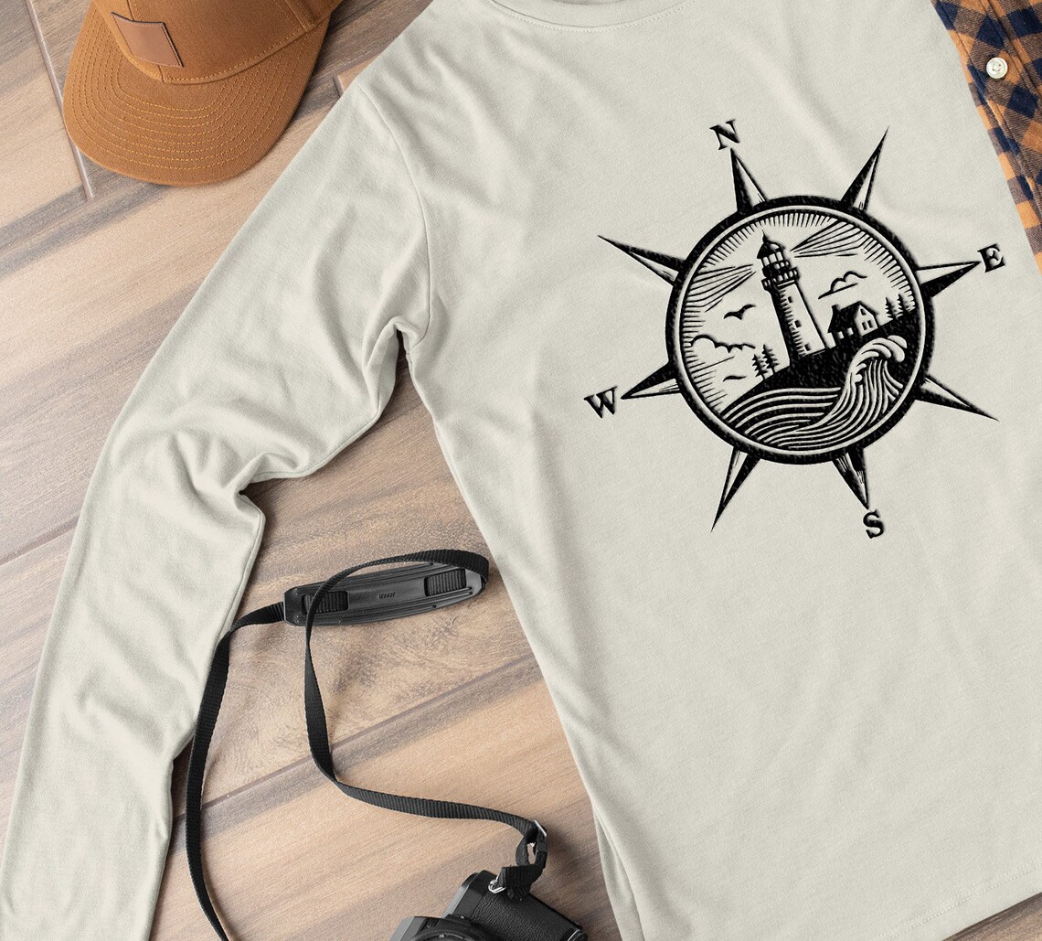 Compass SVG Cut File | Lighthouse Svg, Outdoor Svg, Mountain Graphic ...