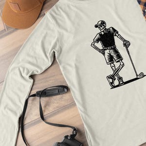 Skeleton Golf Vector Graphic for DIY Crafts and Projects Skull Playing ...