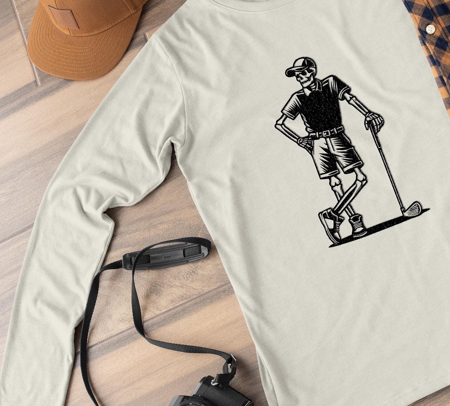 Skeleton Golf Vector Graphic for DIY Crafts and Projects | Skull ...
