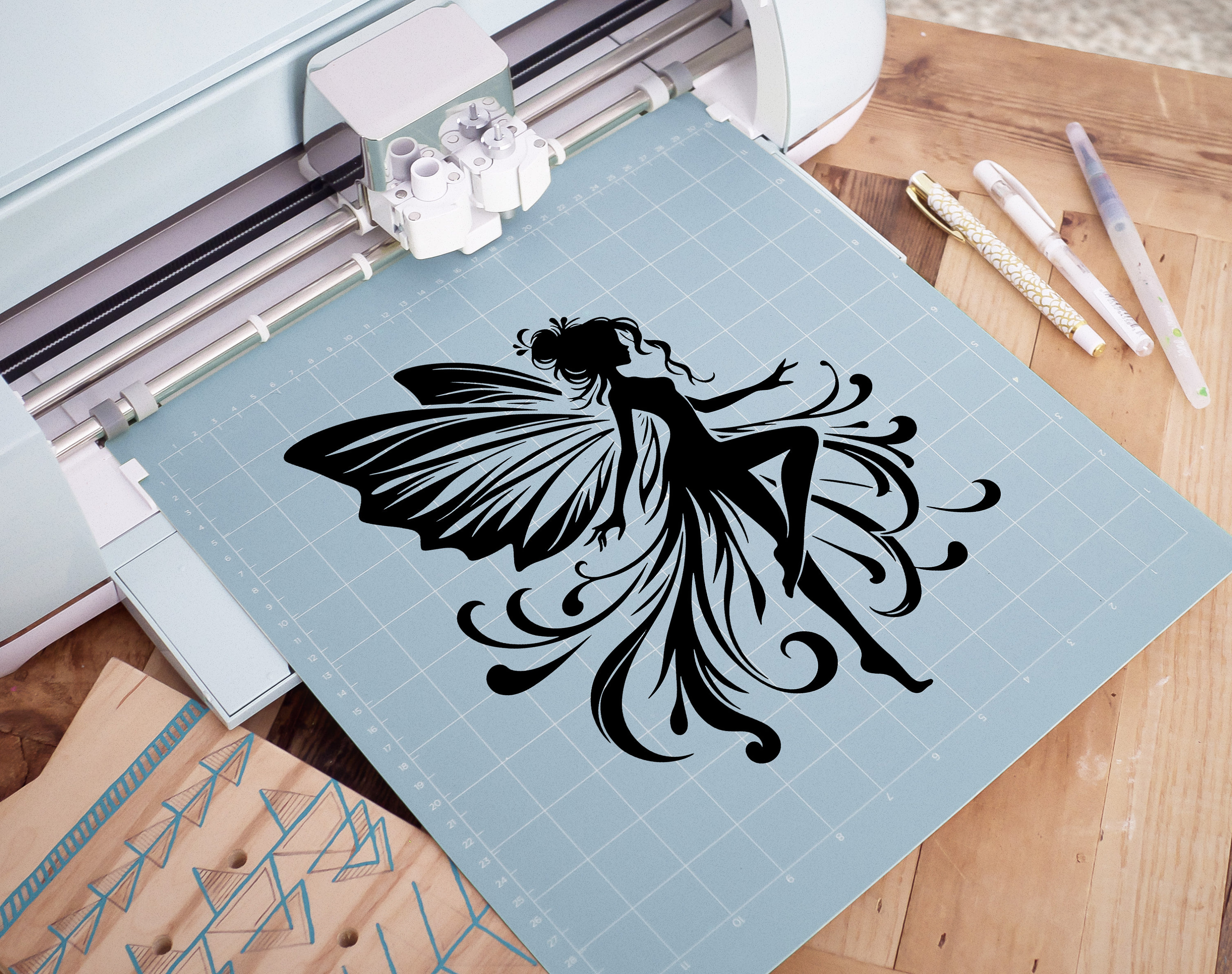 9 Cute Fairy Cut Files Fun DIY Fairy Vector Graphic Silhouette, Cameo ...