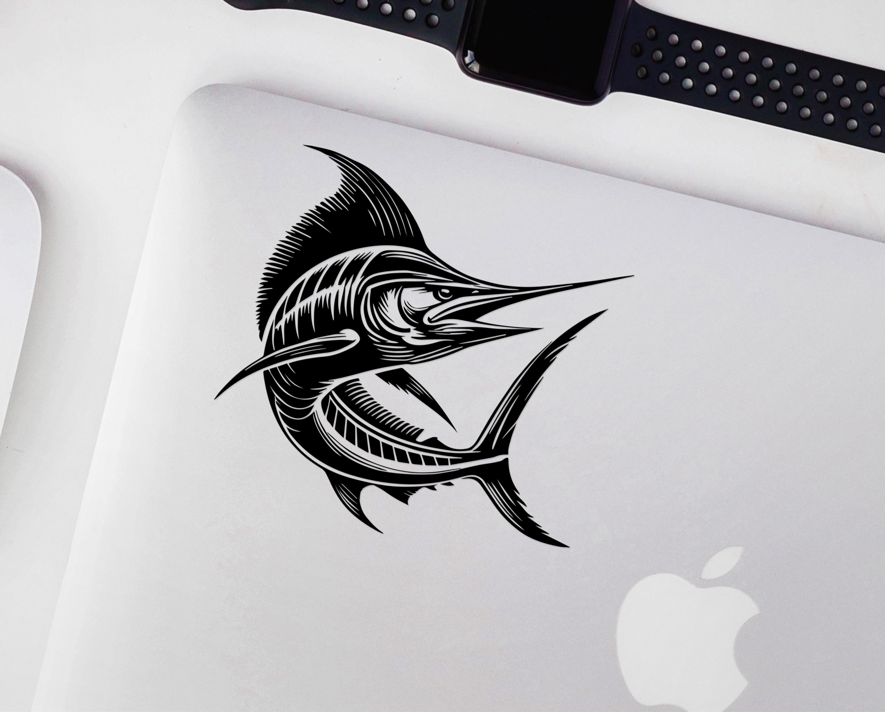 Marlin Fish Cut File | Outdoor Fishing Graphic Wall Art Silhouette ...