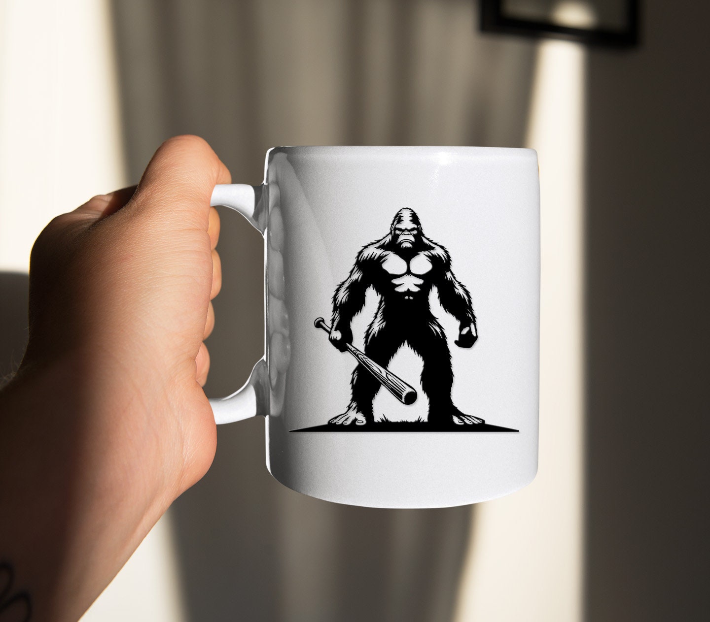 Bigfoot Baseball Silhouette Cut Files | Fun Bigfoot Vector Silhouette ...