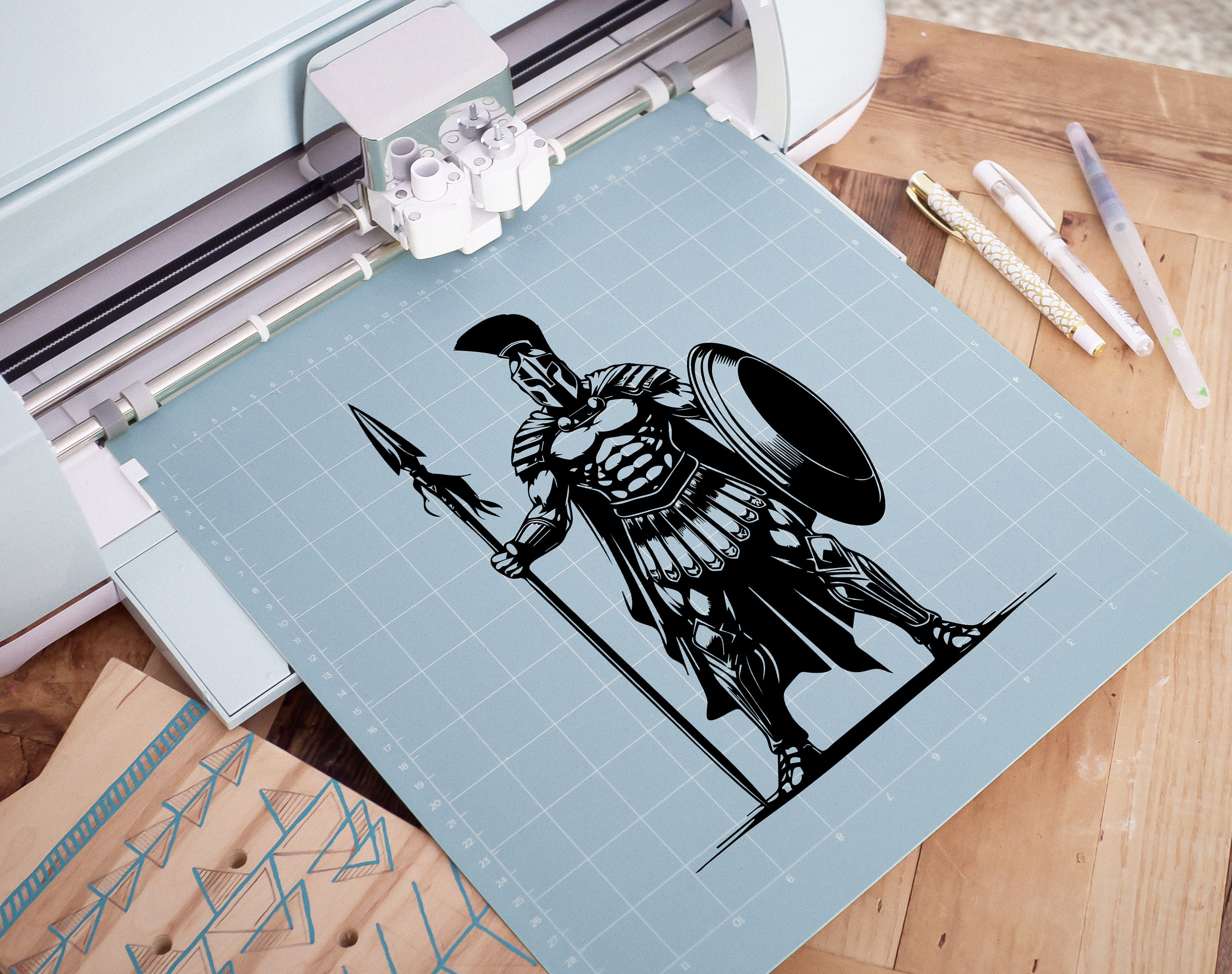 6 Spartan Warrior Cut Files Spartan Warrior Vector Graphic Silhouette ...