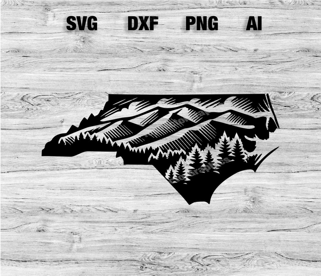 North Carolina Mountain Landscape Design | NC State Graphic Laser File ...