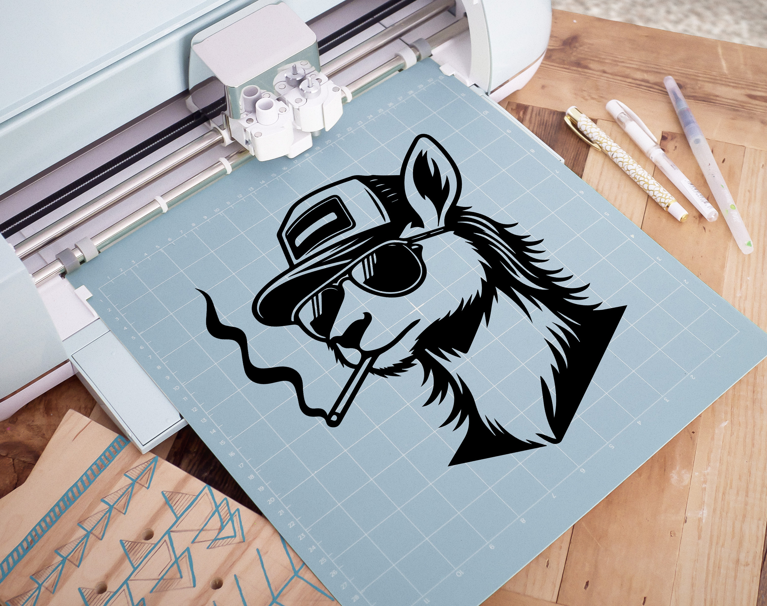 Kangaroo Mullet With Sunglasses Smoking SVG, PNG, Dxf, Ai File Cool ...