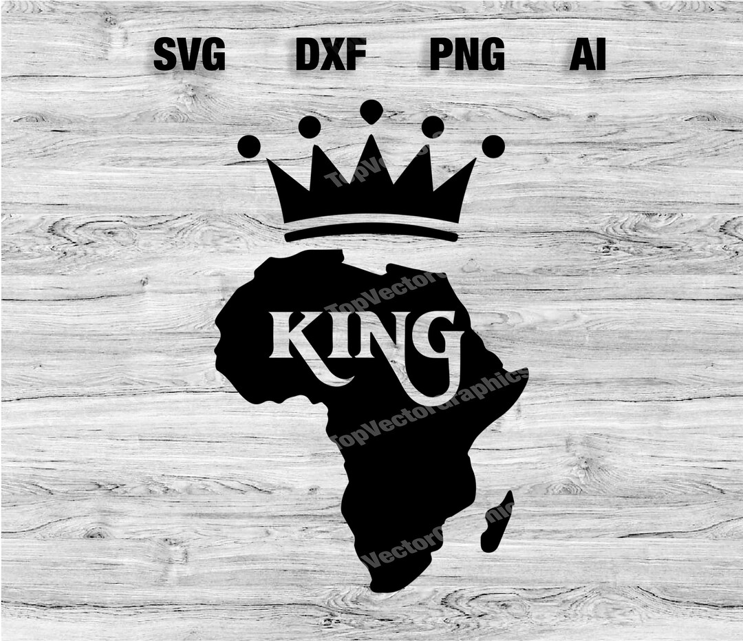 Africa King Crown Silhouette Cut Files | Africa Juneteenth Vector ...